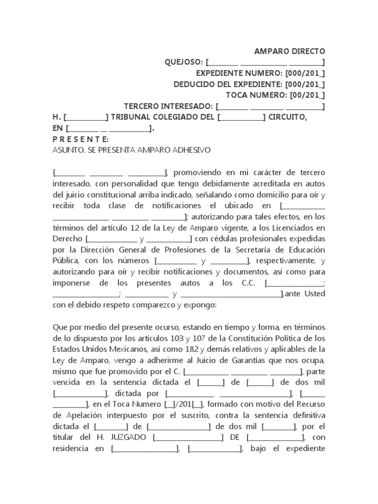 Amparo Directo | PDF | Violación | Sentencia (ley)