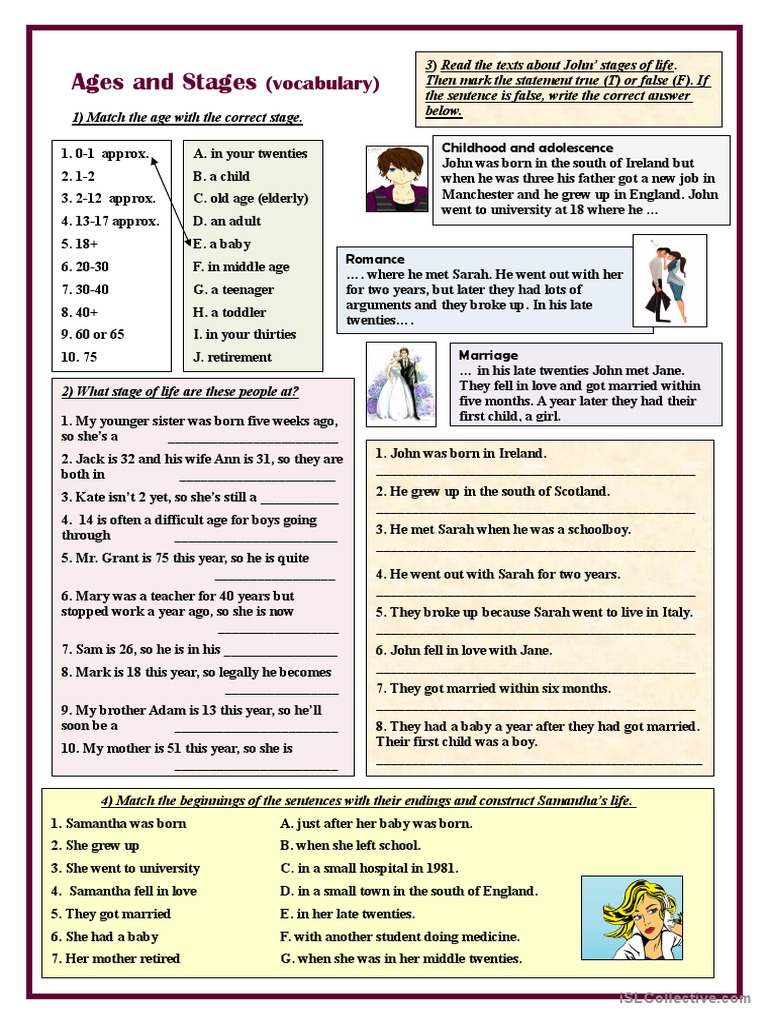 Ages and Stages (Vocabulary) | PDF | Youth | Behavioural Sciences