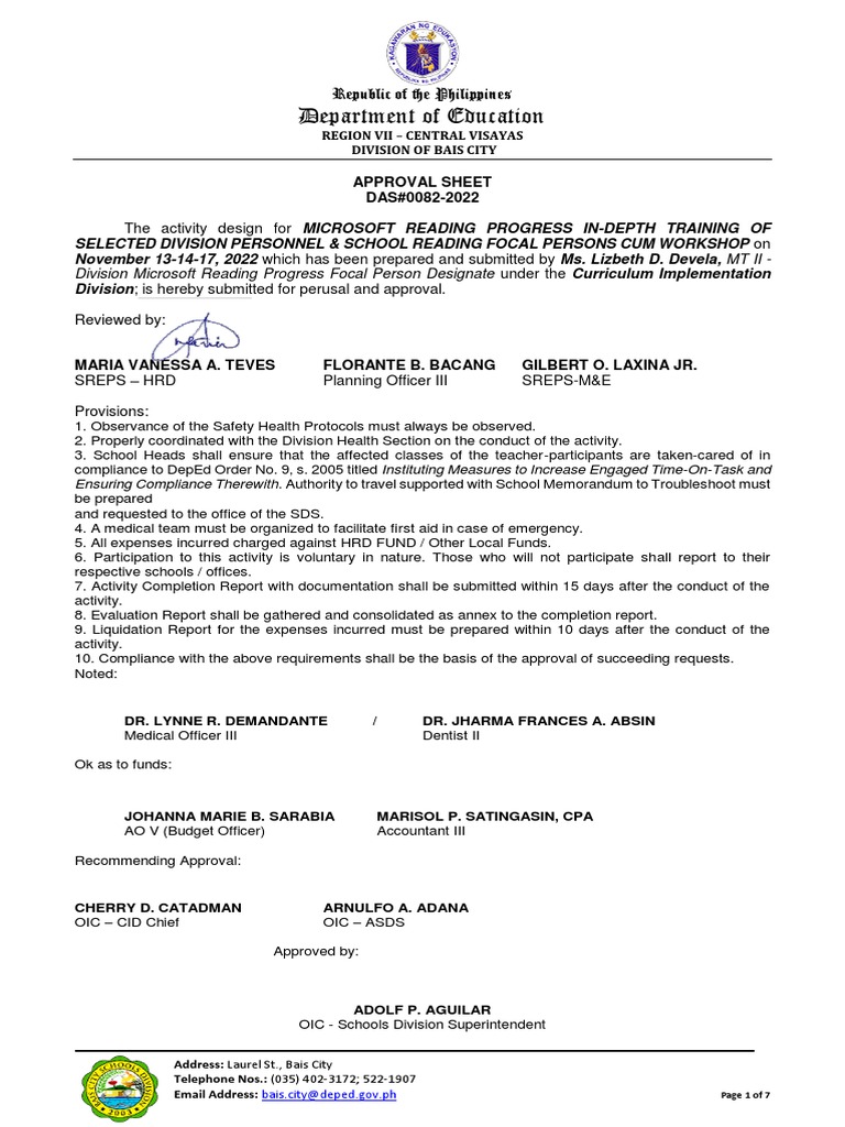 DAS0082 2022 Microsoft Reading Progress in Depth Training of Selected ...