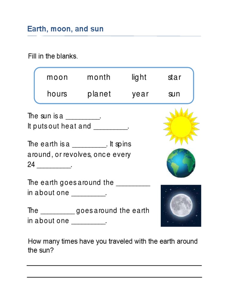 Grade-2-Earth-Moon-Sun 1-1 | PDF | Science & Mathematics | Teaching ...
