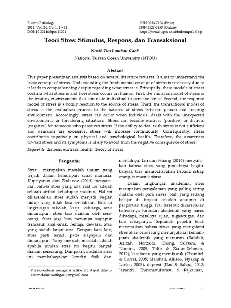 Primary Appraisal dalam Teori Stres | PDF | Filsafat | Sains & Matematika