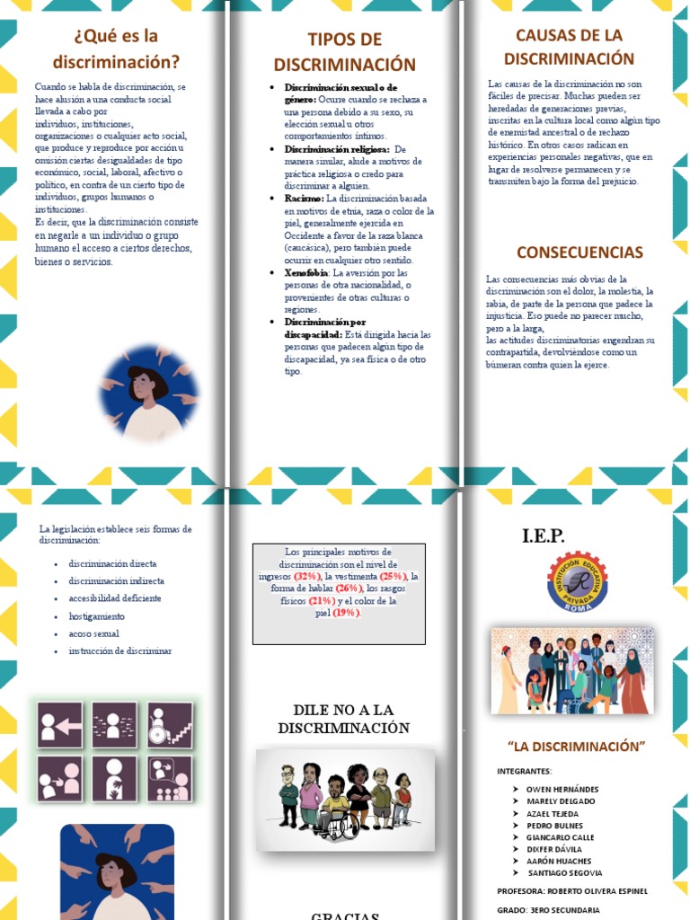 Terminado Triptico | PDF | Discriminación | Racismo