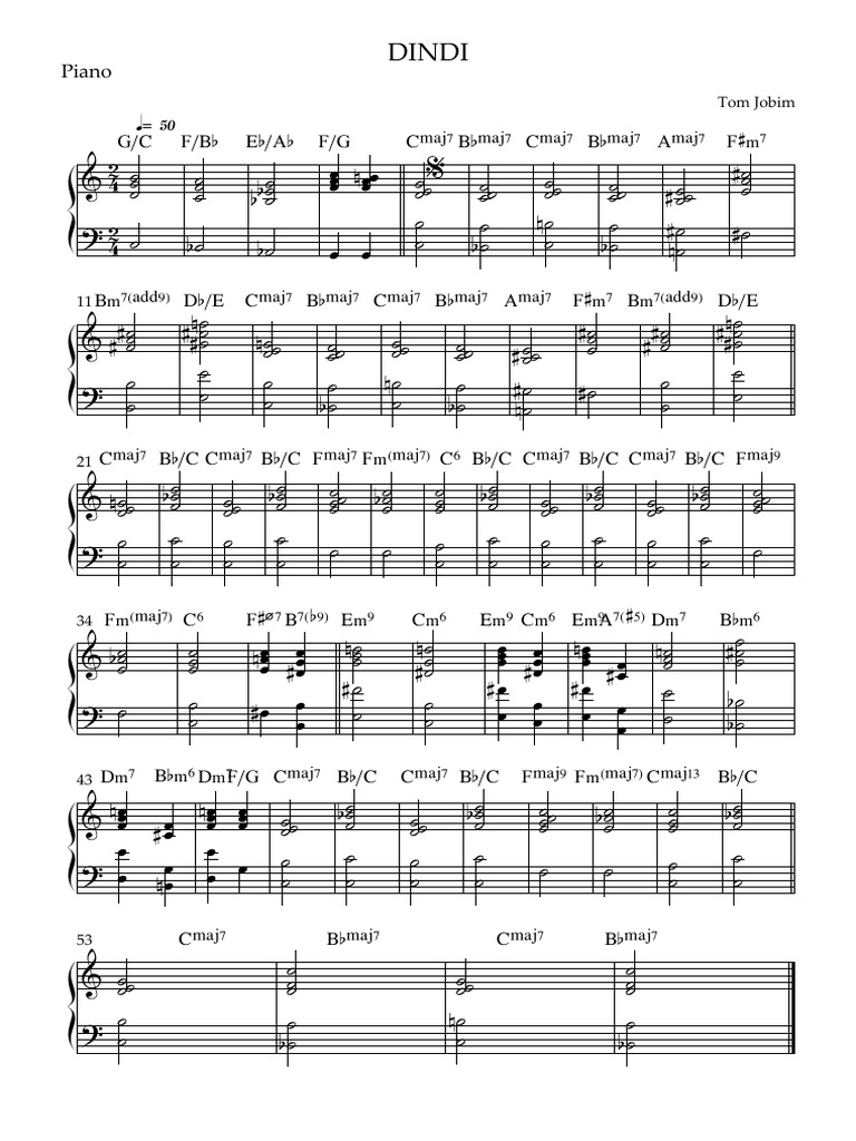 Dindi - Tom Jobim | PDF