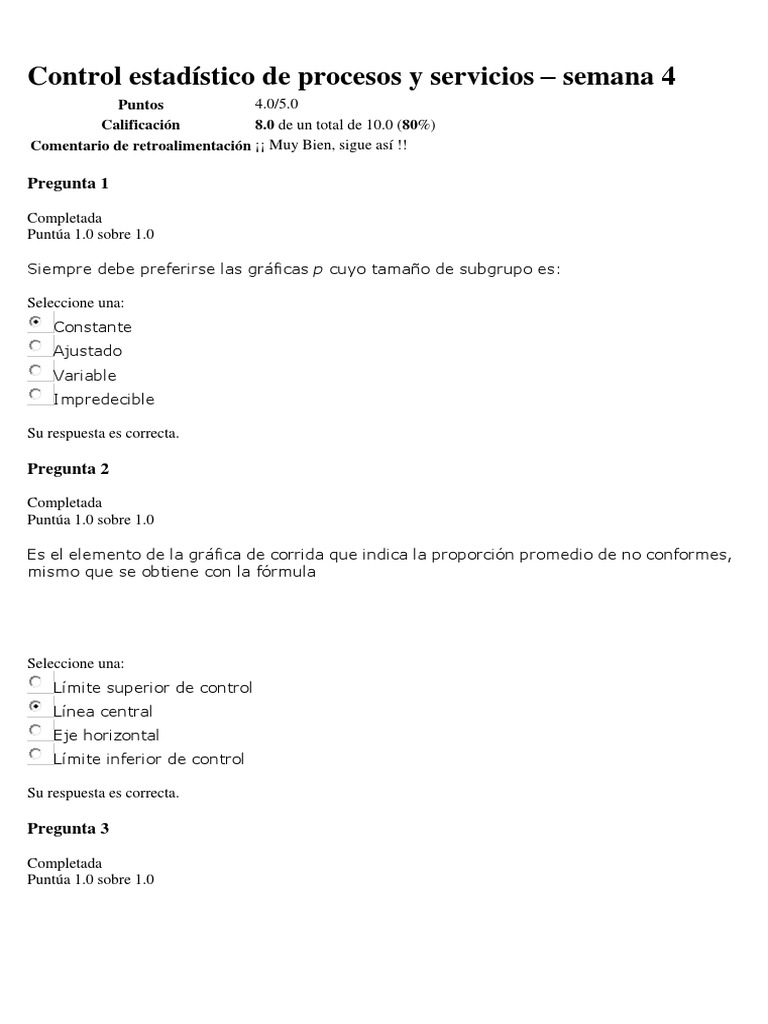 Control Estadístico de Procesos y Servicios Semana 4 | PDF | Métodos y materiales de enseñanza ...