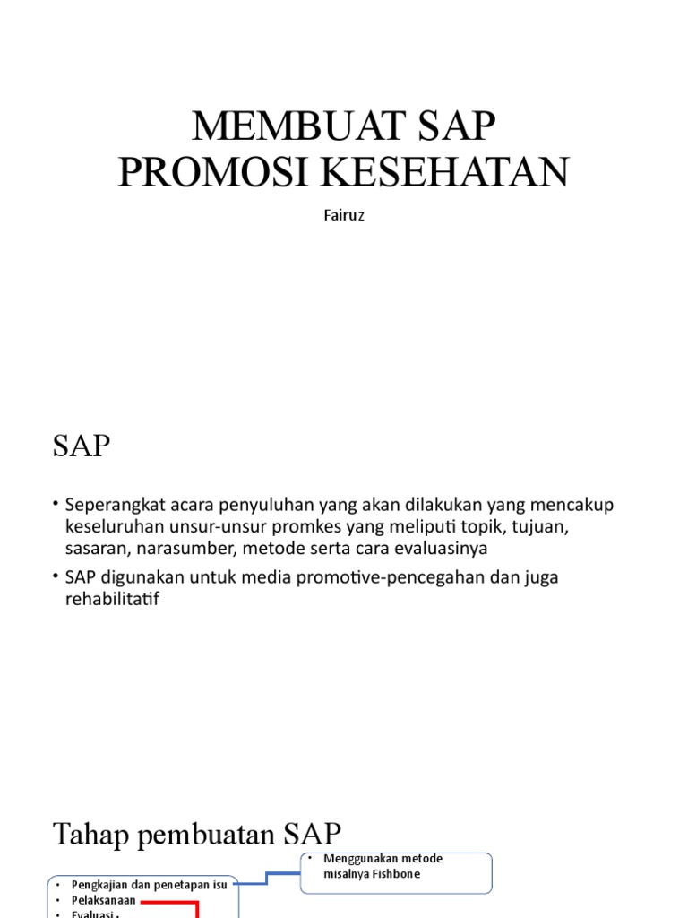 Membuat Sap Promkes | PDF