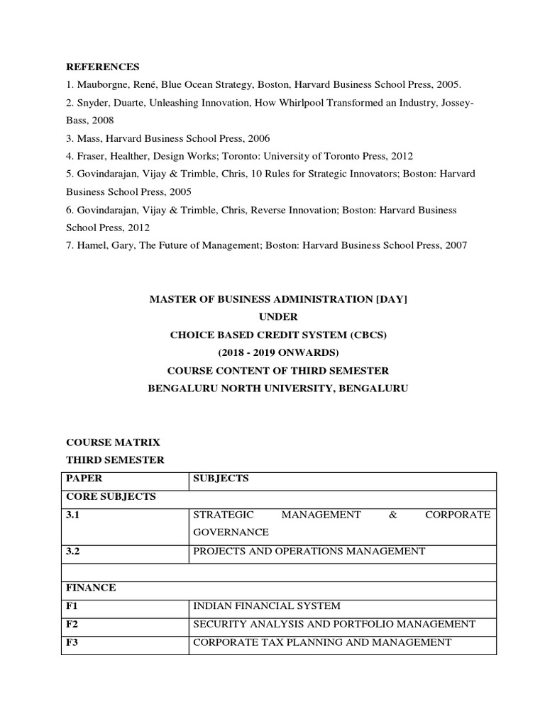 Bnu Mba Syllabus | PDF | Strategic Management | Taxes