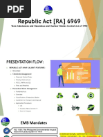 Ra 6969 | PDF | Hazardous Waste | Waste Management