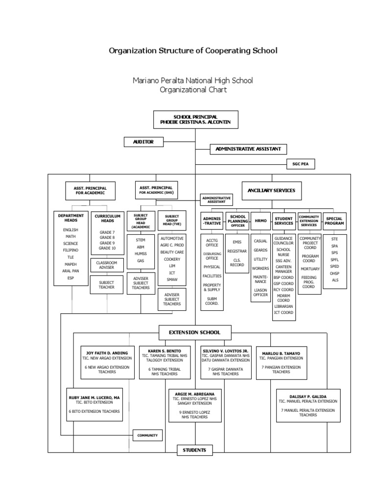 Organization Structure of MPNHS | PDF