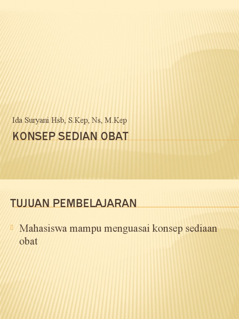 Konsep Sediaan Obat oleh Ida Suryani | PDF | Pengembangan Diri ...