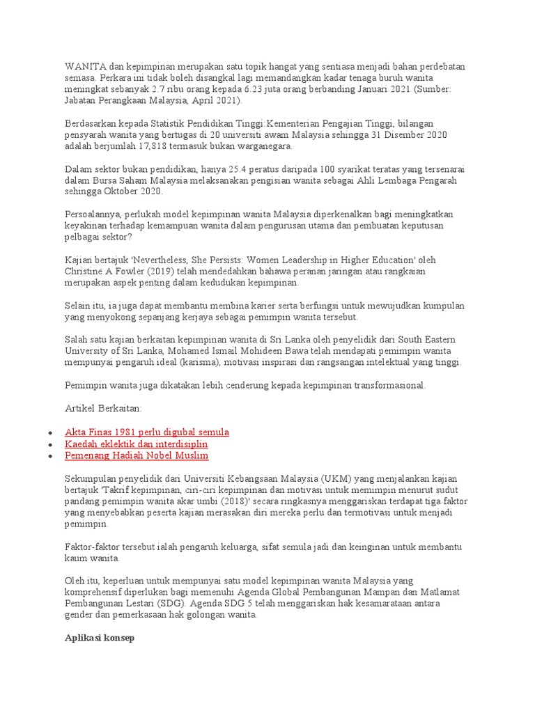Kepimpinan Wanita | PDF