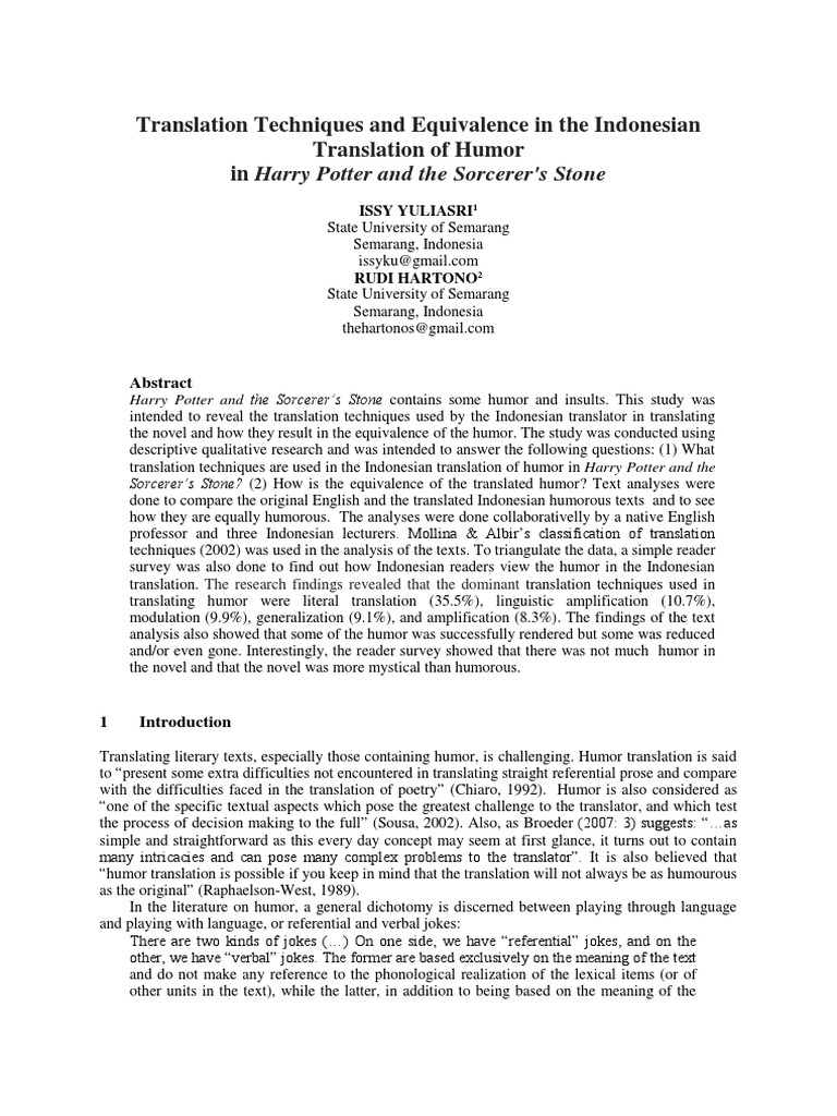 Translation-Techniques-and-Equivalence-in-the-Indonesian-Translation-of ... Translation-Techniques-and-Equivalence-in-the-Indonesian-Translation-of ...