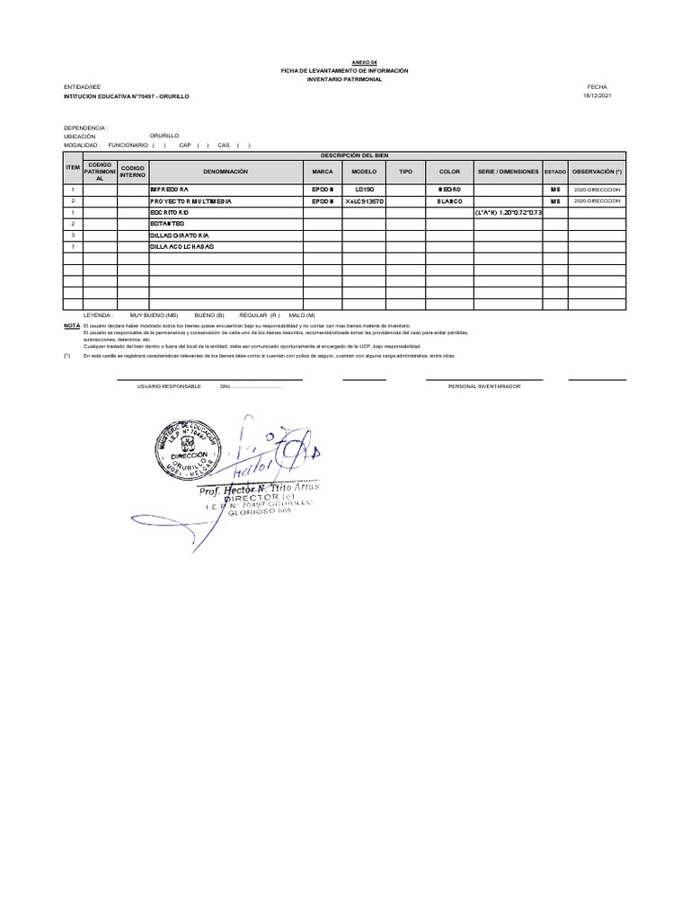 Anexo 07 Bienes Muebles | PDF