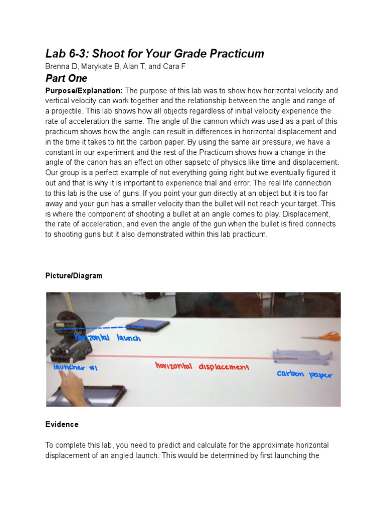 Lab Practicum 6-3 | PDF | Velocity | Kinematics