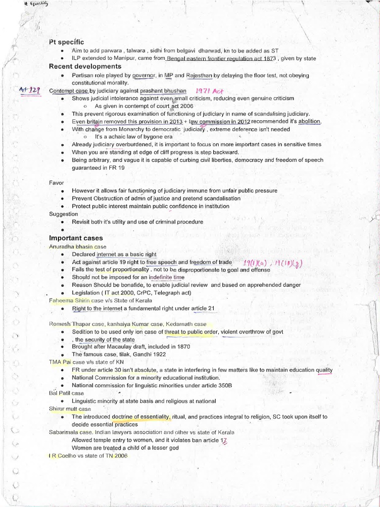 IAS Shruti Sharma Polity Notes PDF Download | PDF