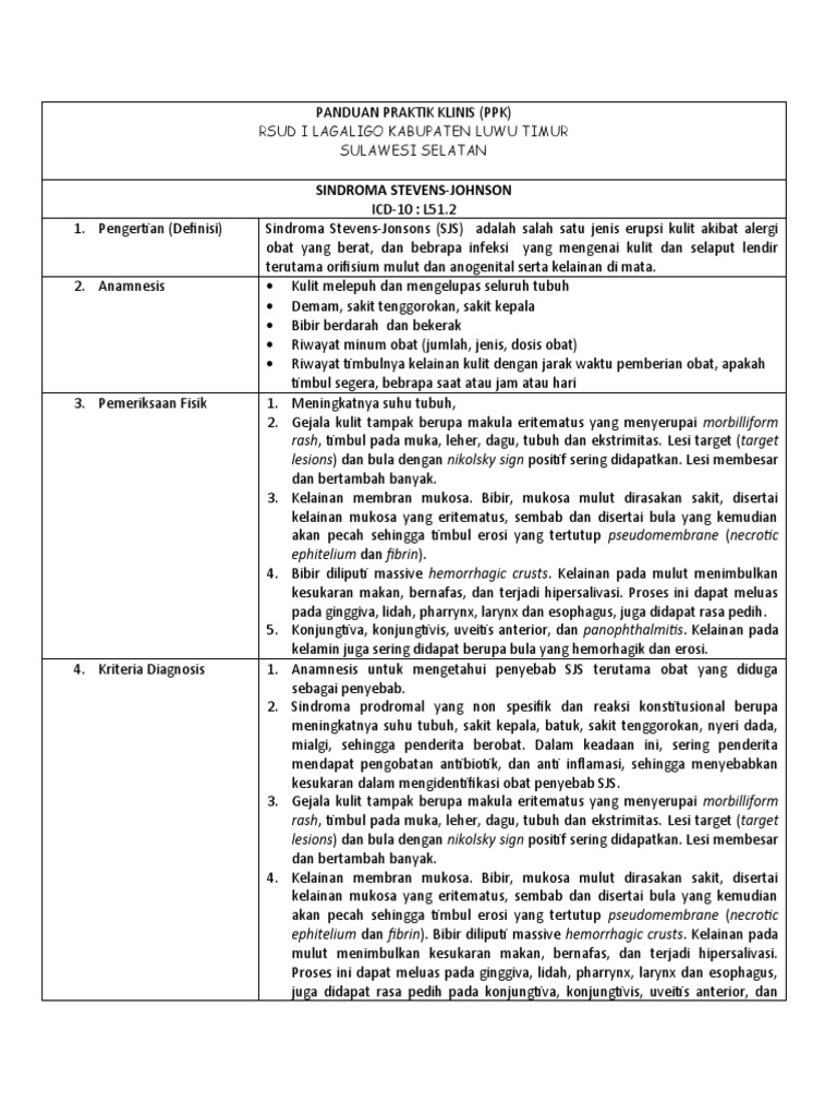 Editclinical Pathway Sjs Final | PDF