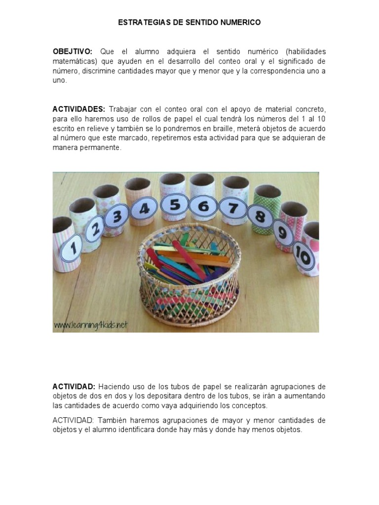 Estrategias de Sentido Numerico | PDF