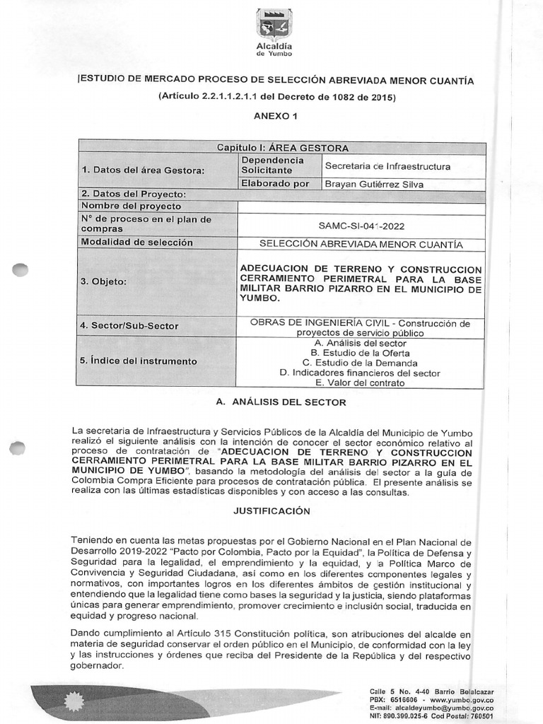 Analisis Del Sector Samc-Si-041-2022 | PDF