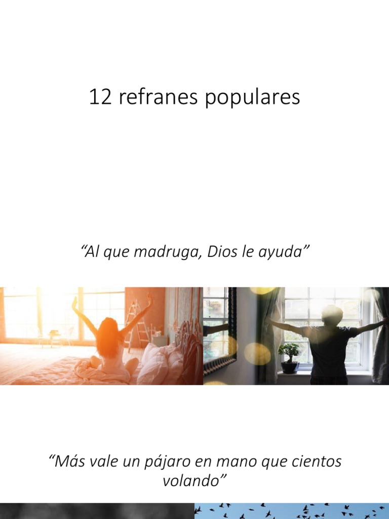 12 Refranes Populares y su Significado | PDF