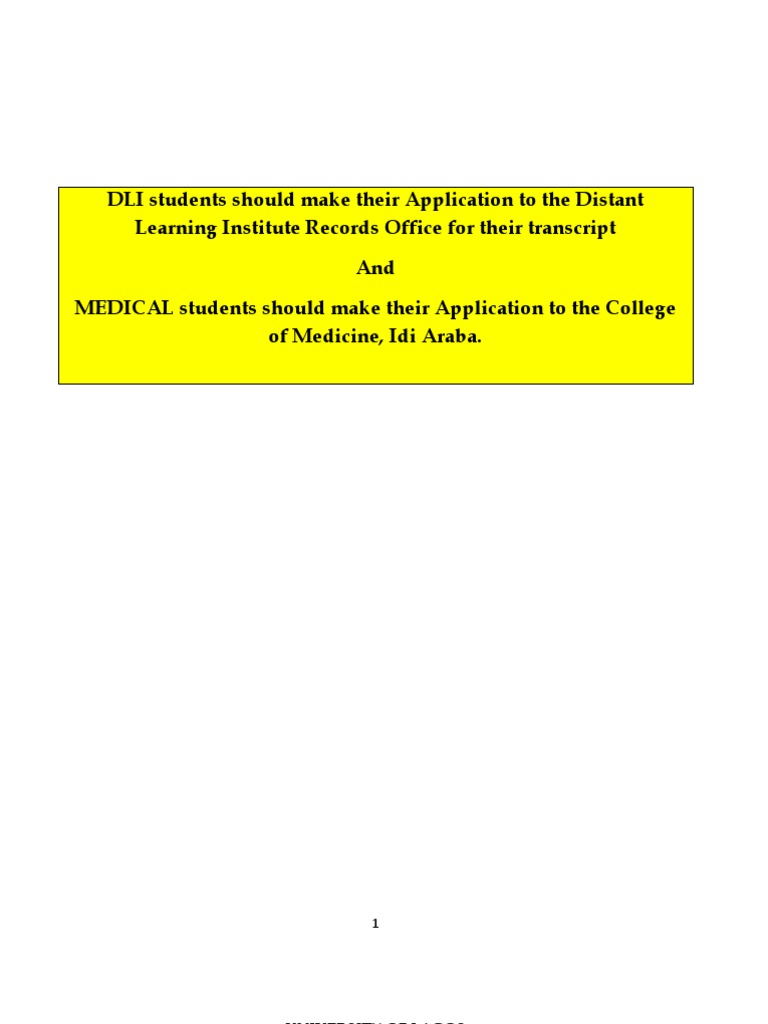 Application Procedures and Payment Details for University of Lagos ...