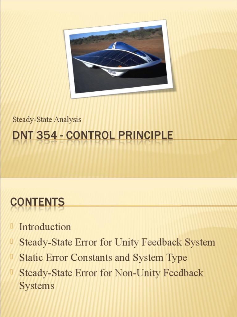4 Steady State Analysis Pdf Steady State Control Theory