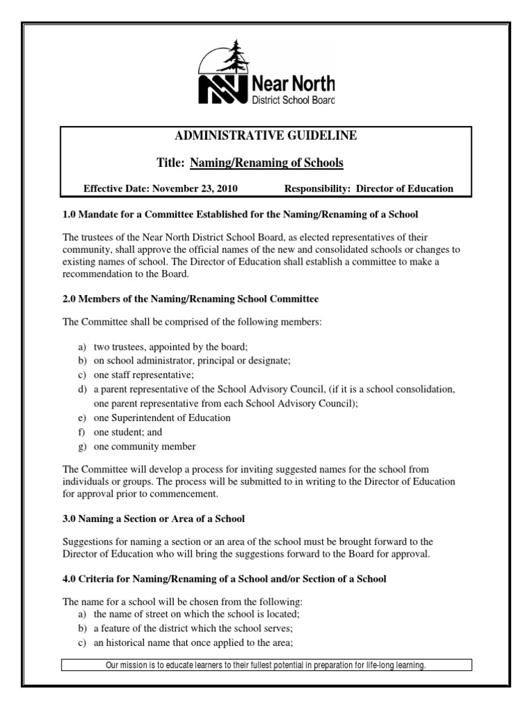 Naming Renaming of Schools | PDF