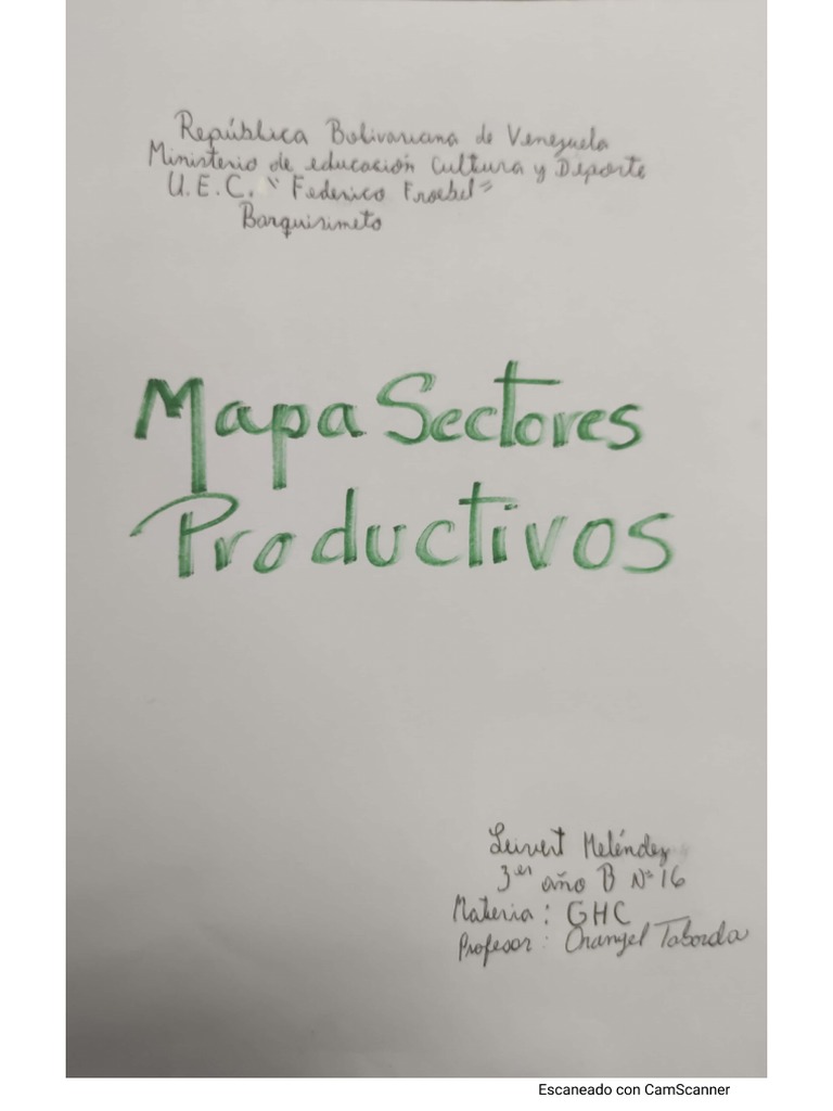 Mapa de Sectores Productivos | PDF