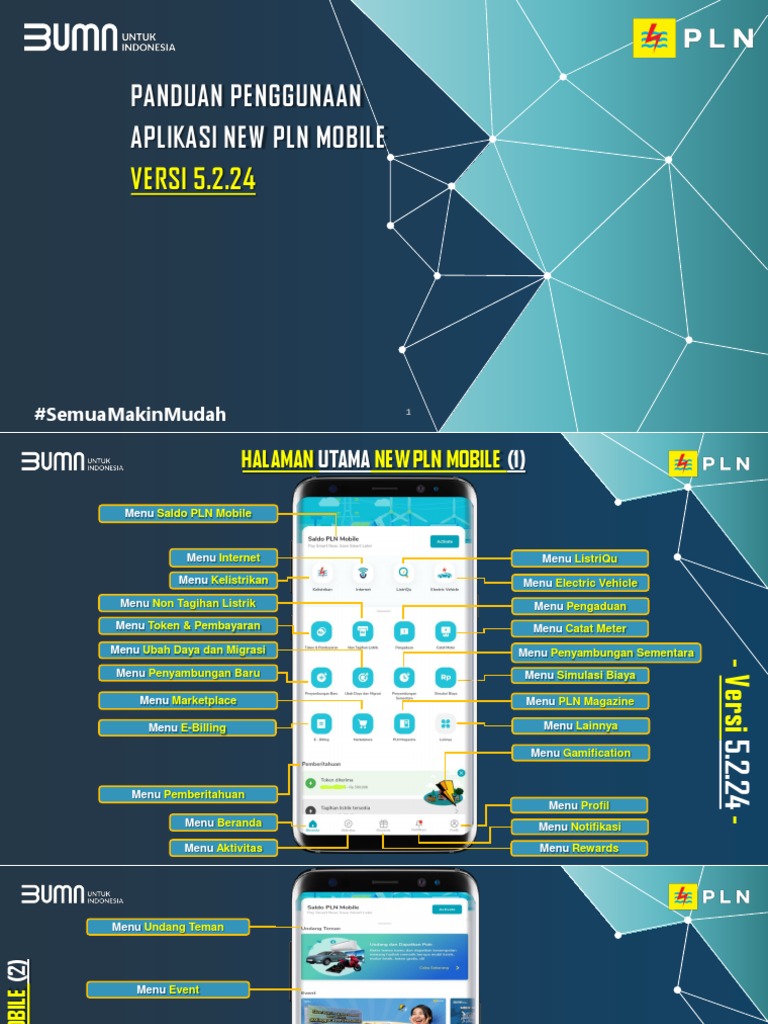 Panduan Penggunaan PLN Mobile 5.2.24 | PDF