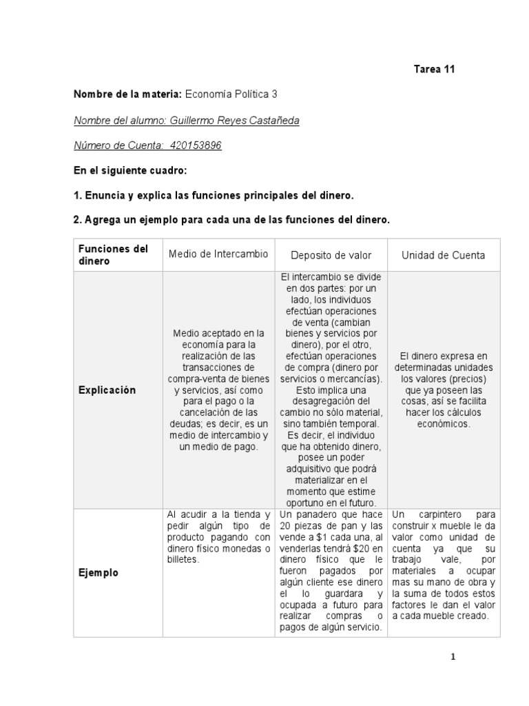 EP3 - Tarea 11 | PDF | Dinero | Moneda