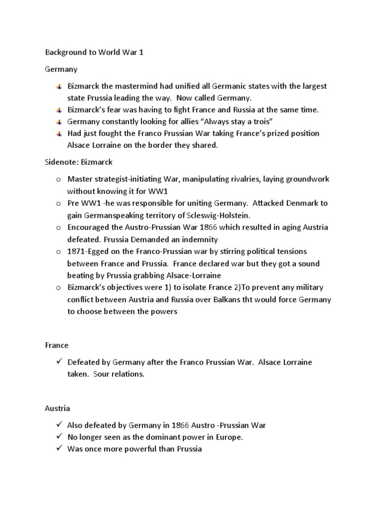 Class Notes-Introduction To World War 1 | Download Free PDF | Allies Of ... Class Notes-Introduction To World War 1 | Download Free PDF | Allies Of ...