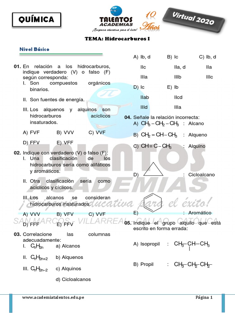 Hidrocarburos I Separata | PDF | Hidrocarburos | Alcano