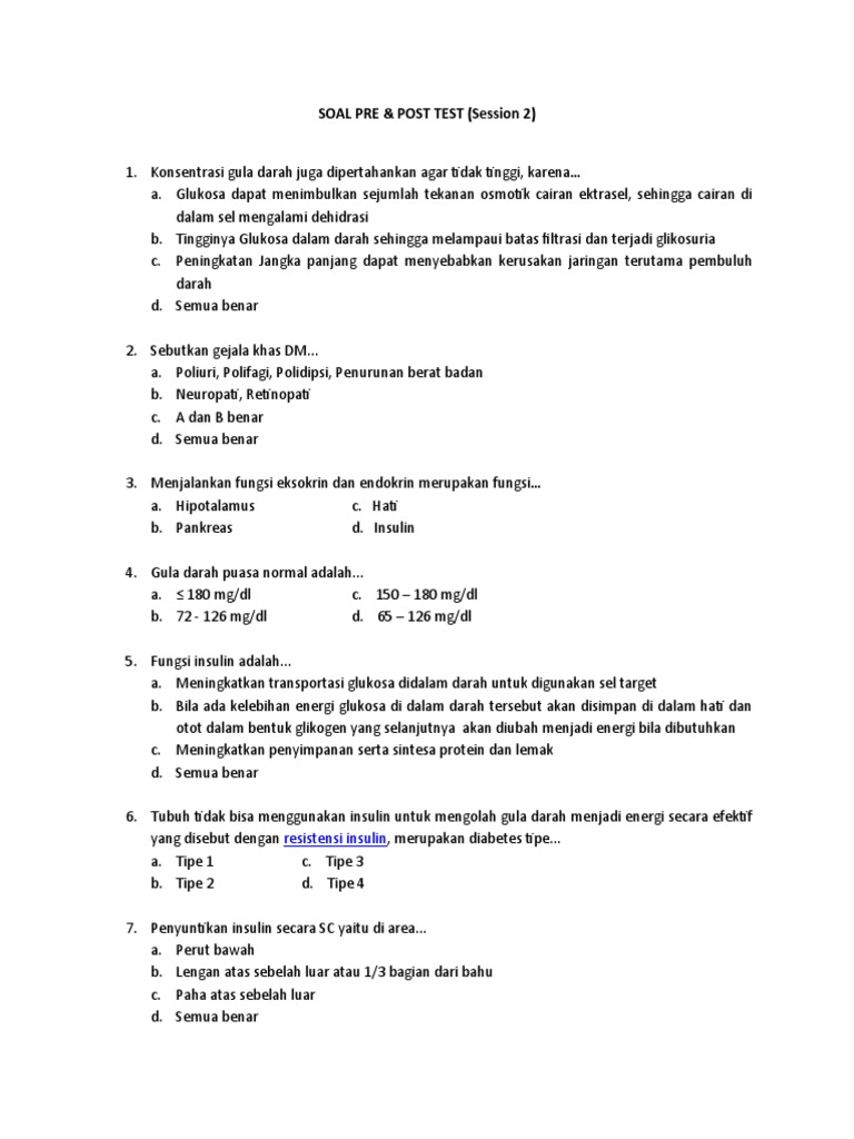 Soal Pre Post | PDF