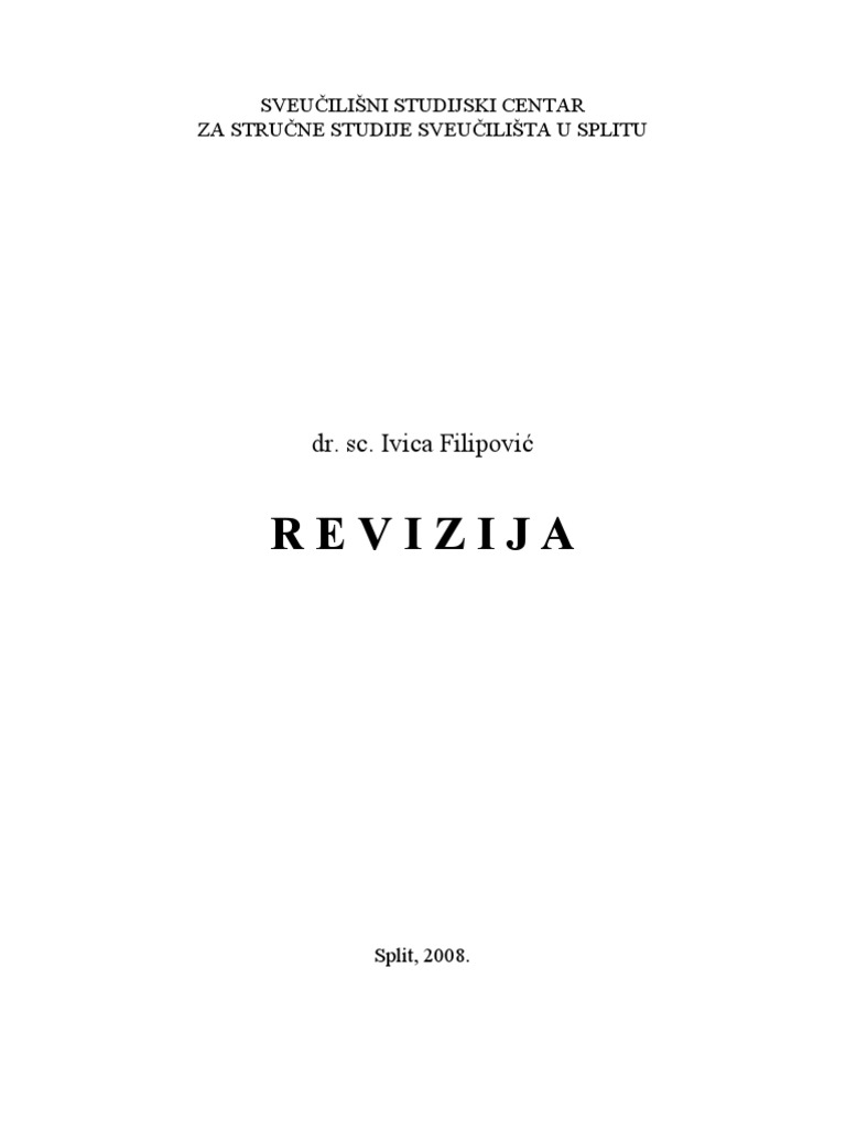 Revizija - Skripta | PDF