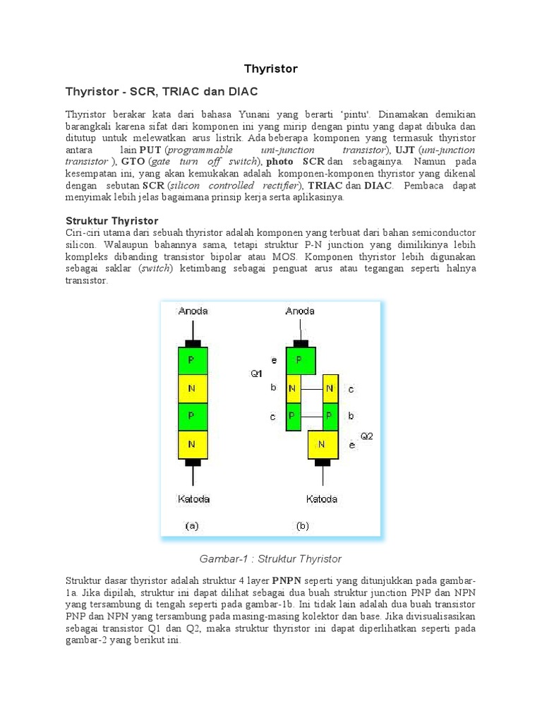 Struktur dan Jenis Thyristor | PDF | Sains & Matematika | Komputer