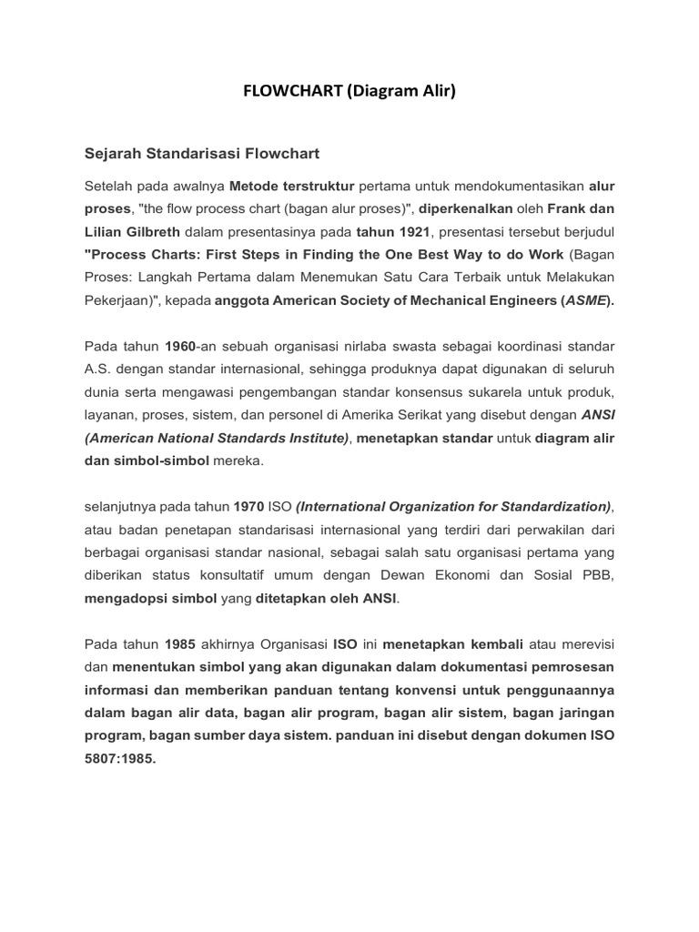 FLOWCHART Algoritma | PDF