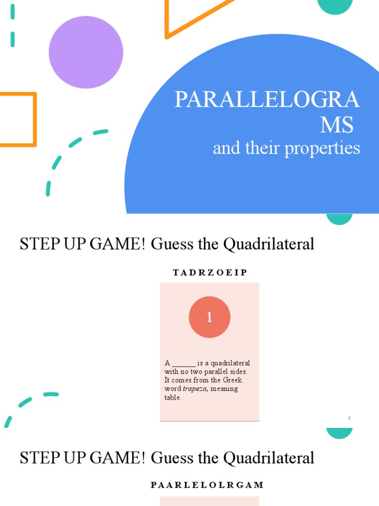 MATH Parallelograms | PDF | Elementary Mathematics | Geometric Shapes