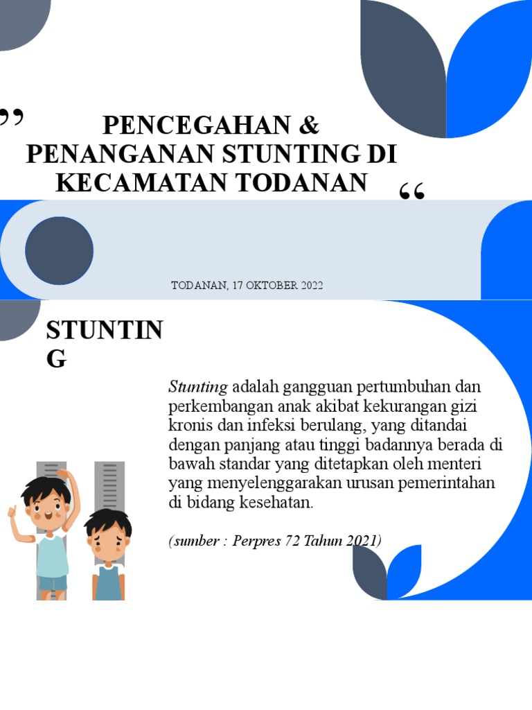 PENANGANAN STUNTING DI KECAMATAN TODANAN | PDF