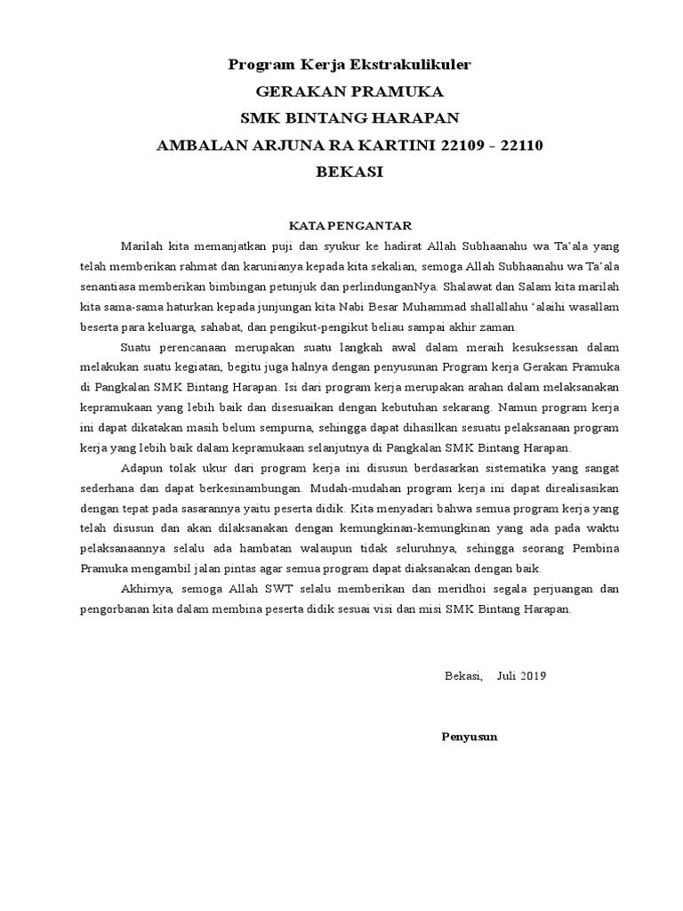 Proker Ambalan Arjuna Kartini | PDF