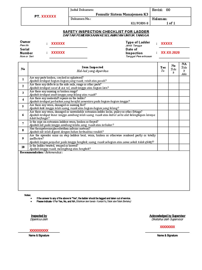 Inspeksi Tangga | PDF