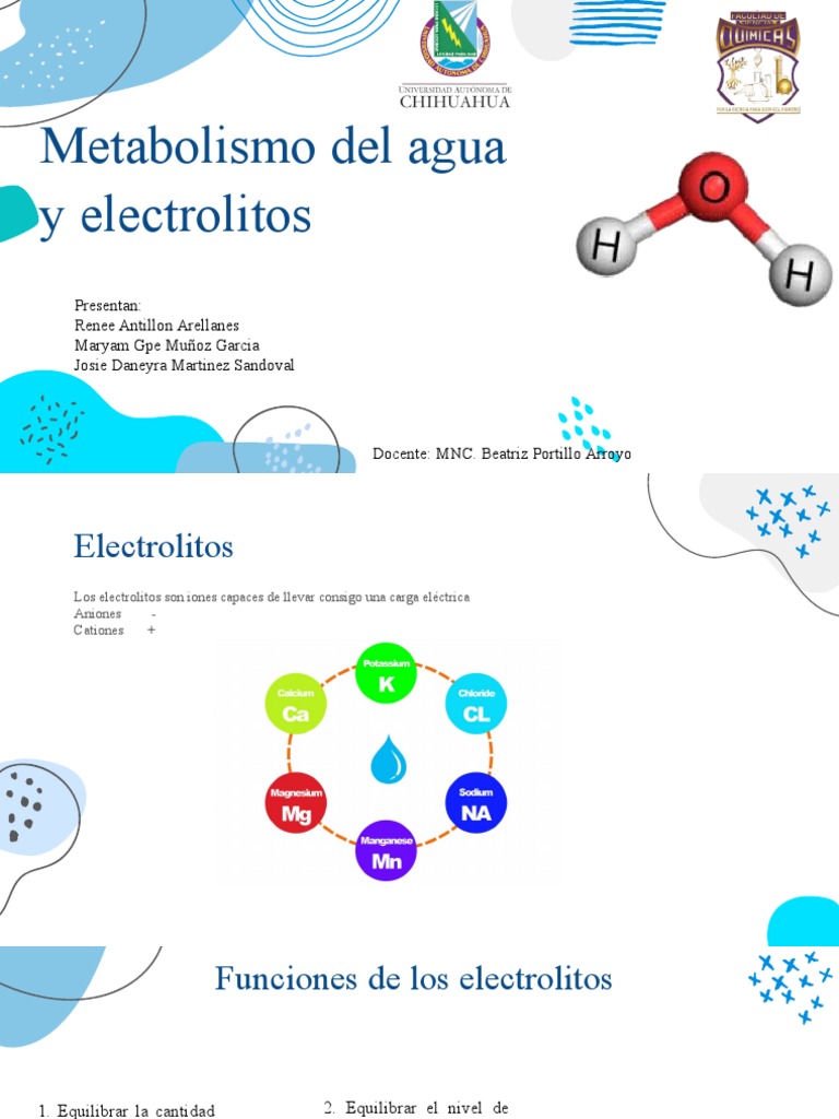 Electrolitos | PDF | Sodio | Fisiología