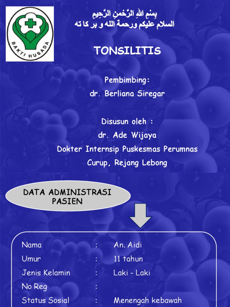 LAPORAN KASUS Tonsilitis | PDF | Sains & Matematika