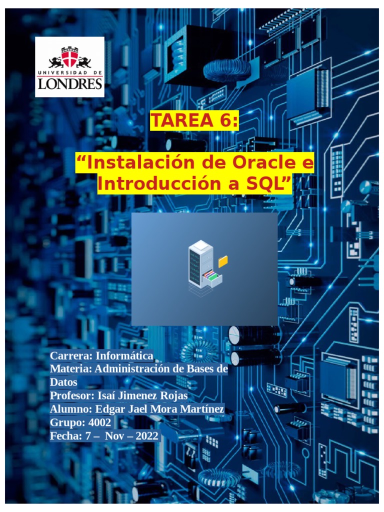 ABD T6 Oracle | PDF | SQL | Bases de datos