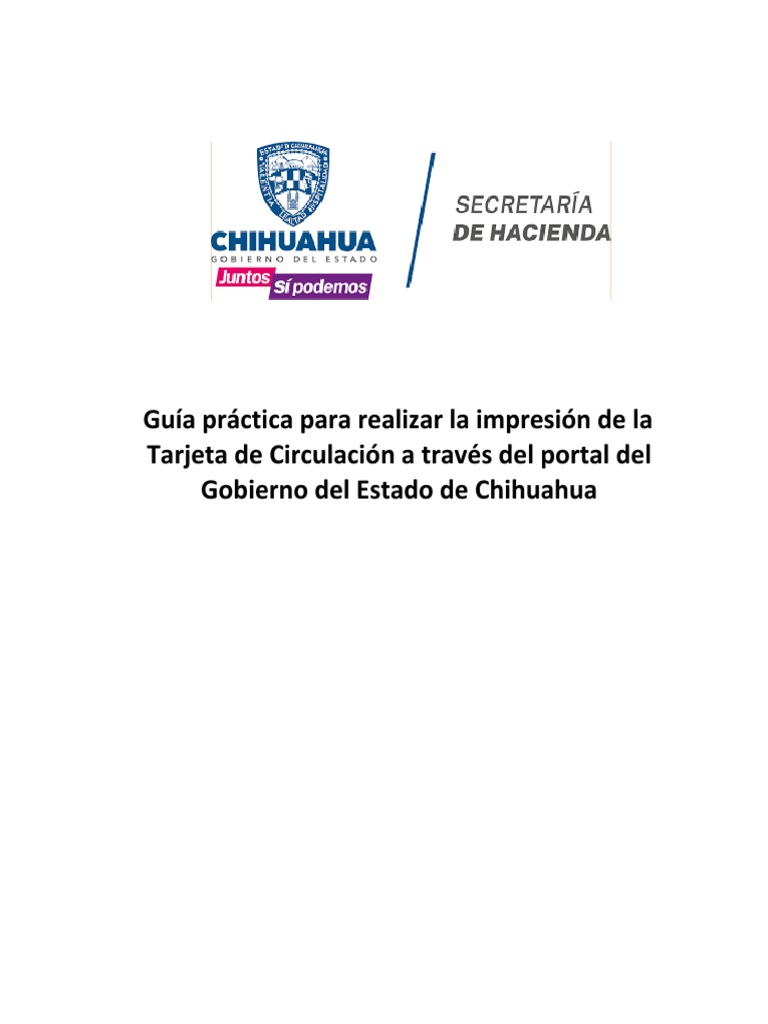Guia Practica Tarjeta de Circulacion Impresion YDescarga Por IPAGOS ...