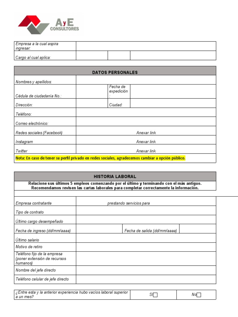 Formato Historia Laboral | PDF | Gestión de recursos humanos | Salario