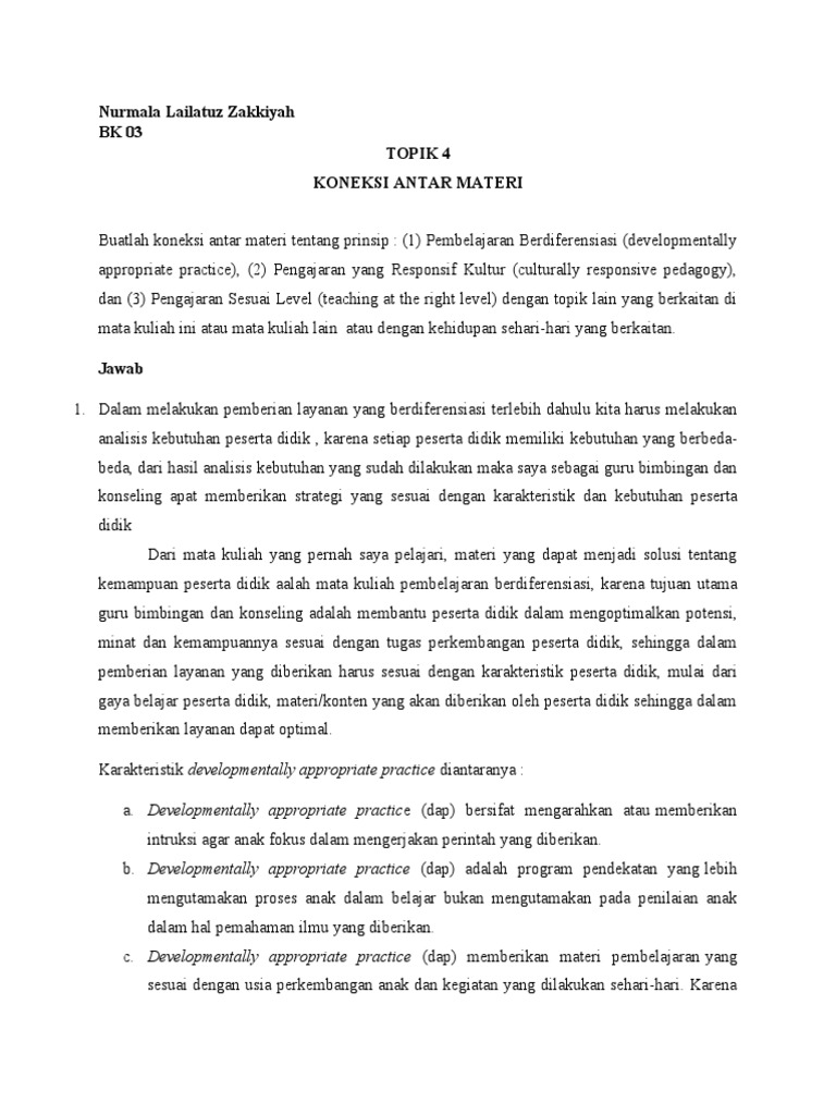 Topik 4 - Koneksi Antar Materi - PPD | PDF