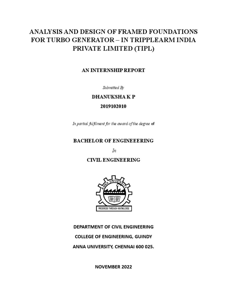 Framed Foundation Design for Turbo Generator | PDF | Resonance | Force