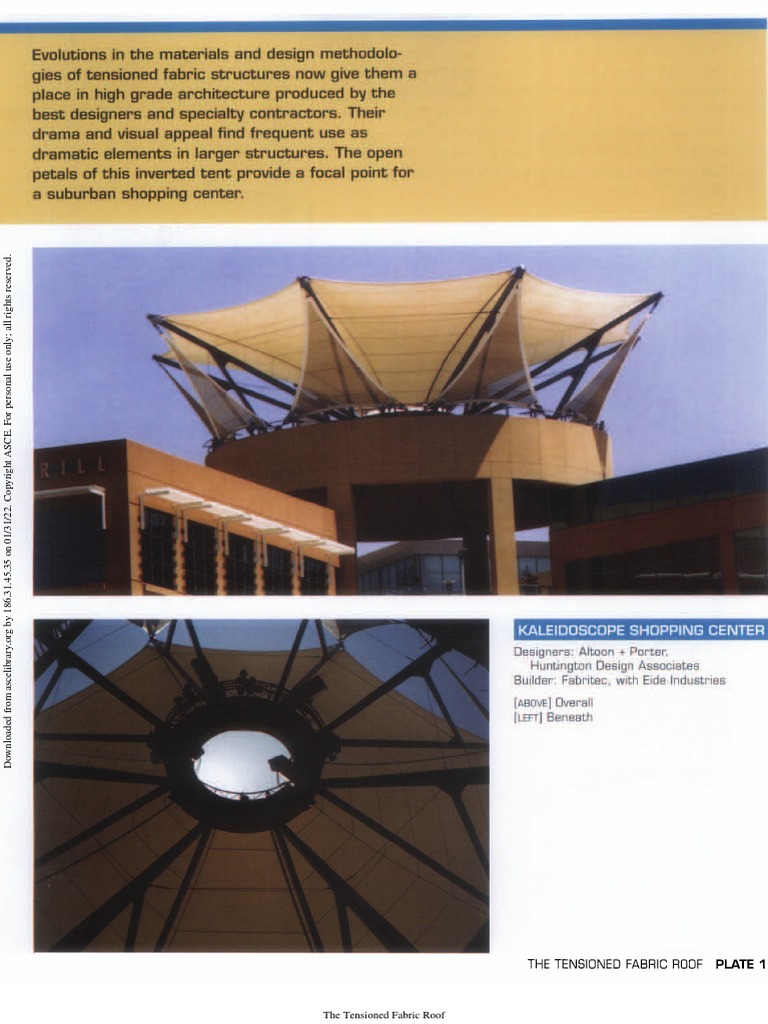 Tensioned Fabric Structures | PDF