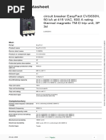 Product Data Sheet: Easypact CVS - CVS630F ETS 2.3 Circuit Breaker ...
