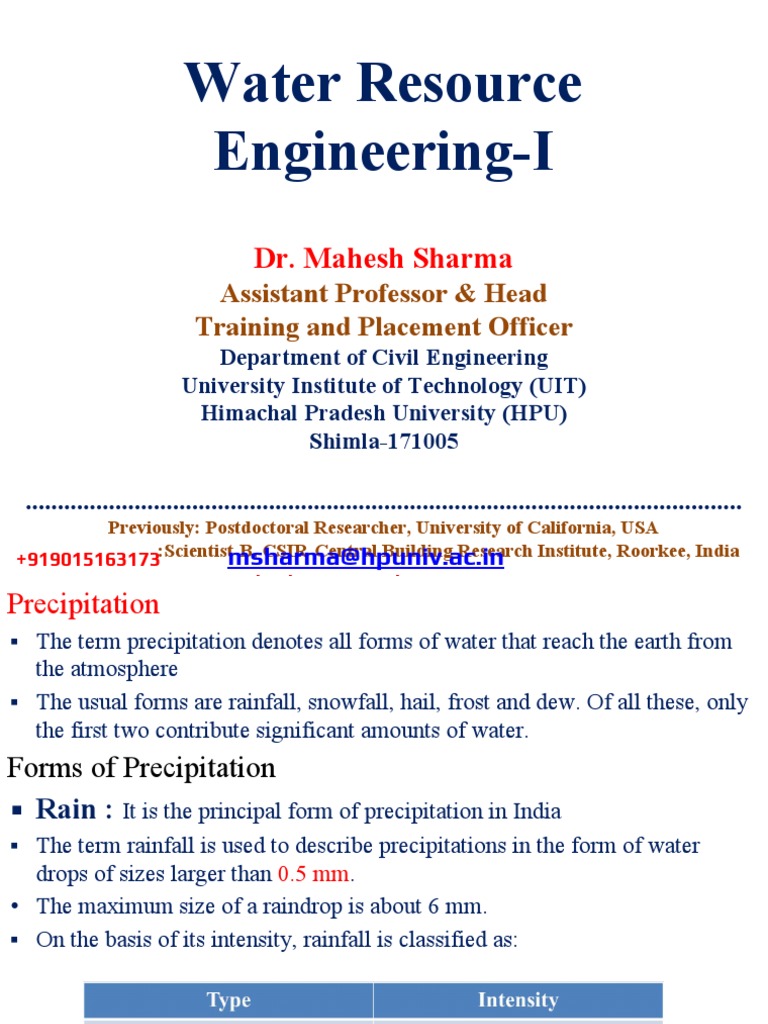 Civil Engineering Rainfall Guide | PDF | Precipitation | Rain