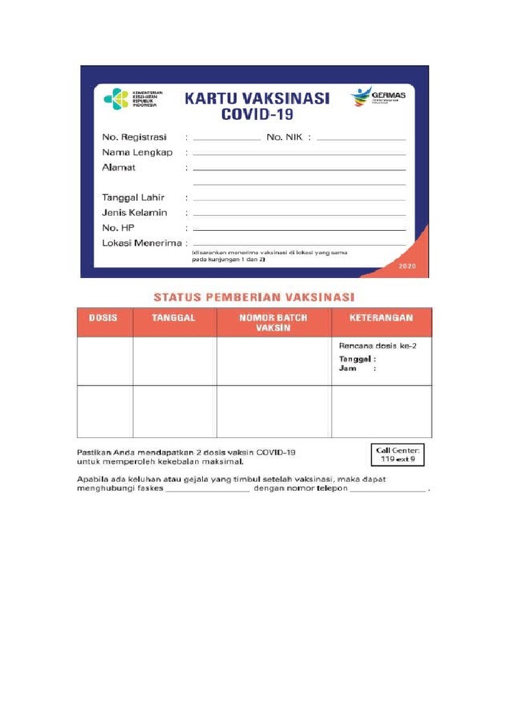 Kartu Vaksin Manual Pdf
