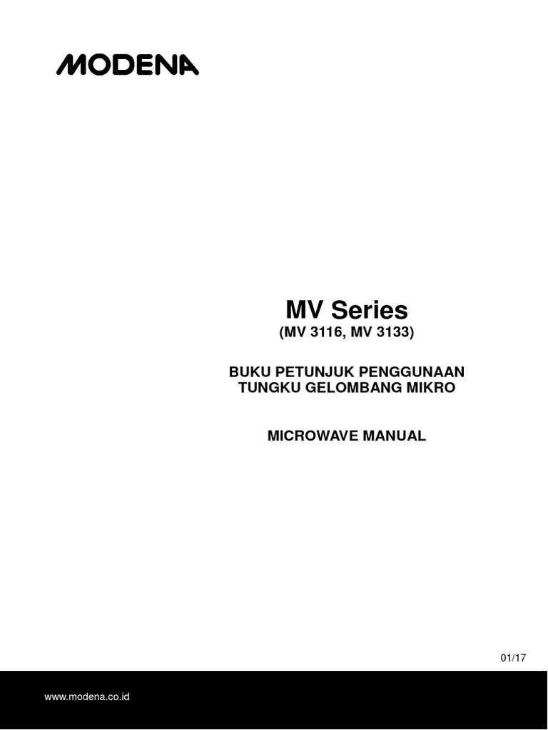 Panduan Penggunaan Microwave Modena | PDF